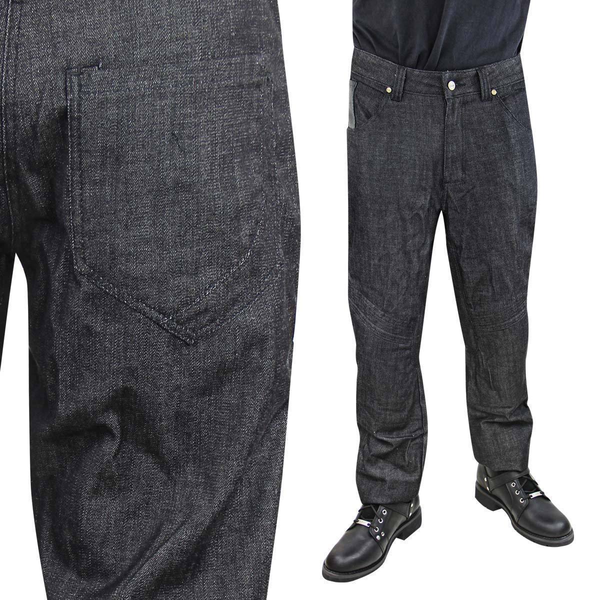 Xelement K2607 Men's Black Armored Denim Jeans