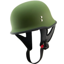 Outlaw Helmets T99 Green German Style Motorcycle Half Helmet for Men ...